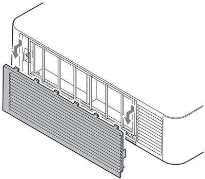 Cleaning Air Filter (Sony VPL-FHZ66, VPL-FHZ70, and VPL-FHZ75)