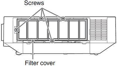 Cleaning Air Filter (Sony VPL-FHZ66, VPL-FHZ70, and VPL-FHZ75)