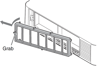 Cleaning Air Filter (Sony VPL-FHZ66, VPL-FHZ70, and VPL-FHZ75)